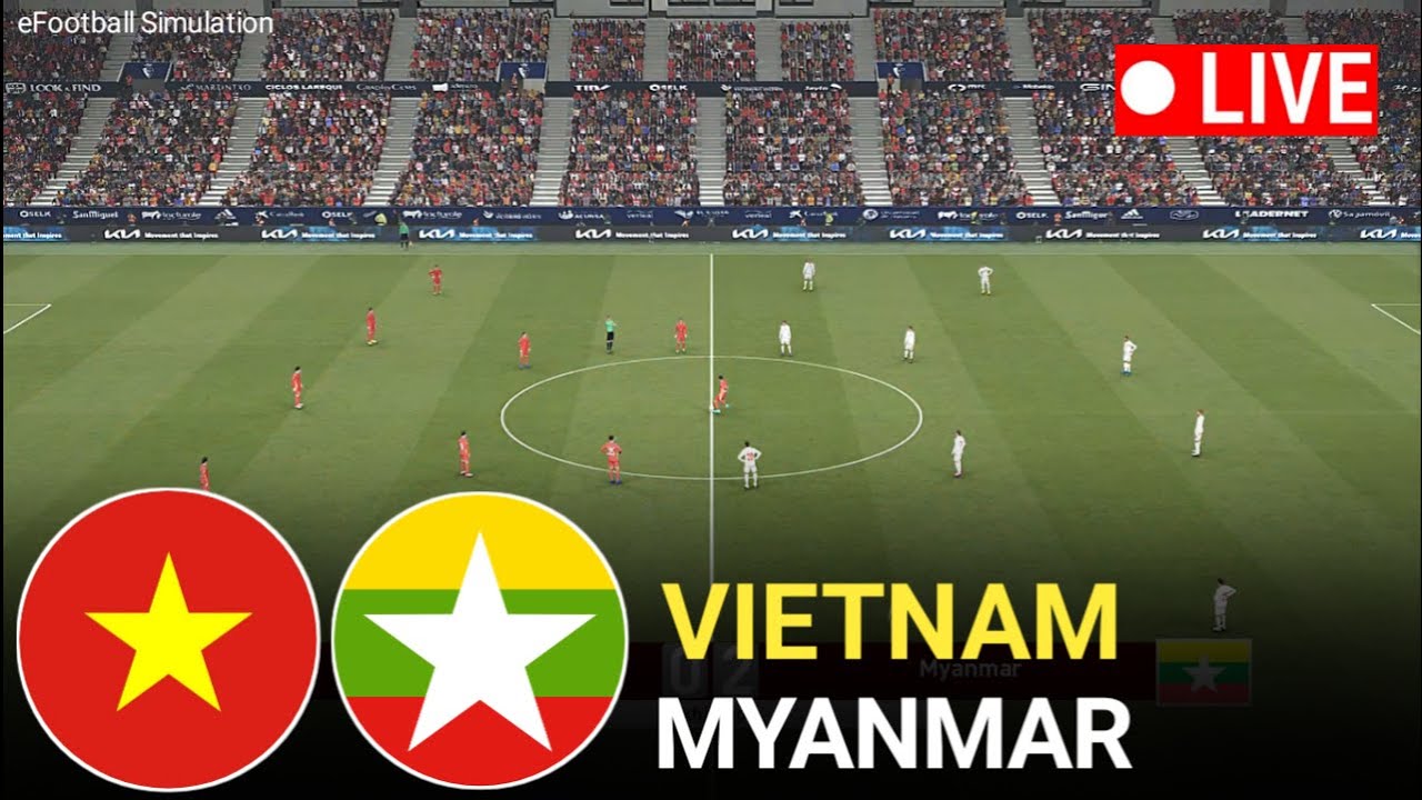 Vietnam vs Myanmar l Asian Games 2025 l Full Match eFootball Pes 21 ...