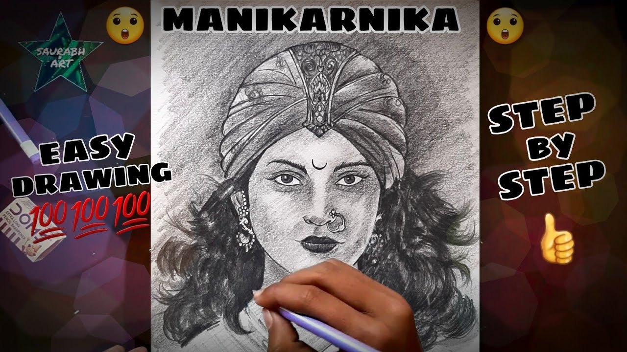 Manikarnika Sketch || Jhasi Ki Rani Sketch || Laxmi Bai || Jhasi Ki ...