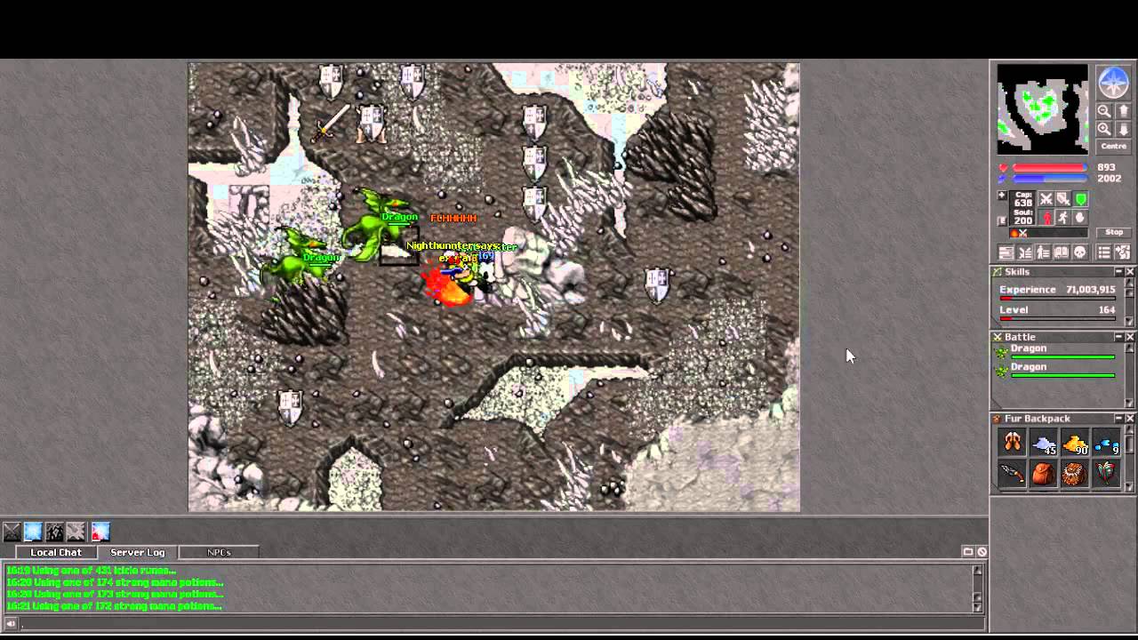 Tibia Nighthunnters Adventures [03] farmine dragon lords - YouTube