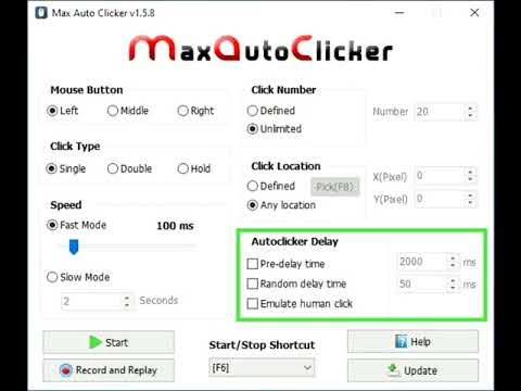 Mouse auto clicker with a random delay option | Windows and Linux - YouTube