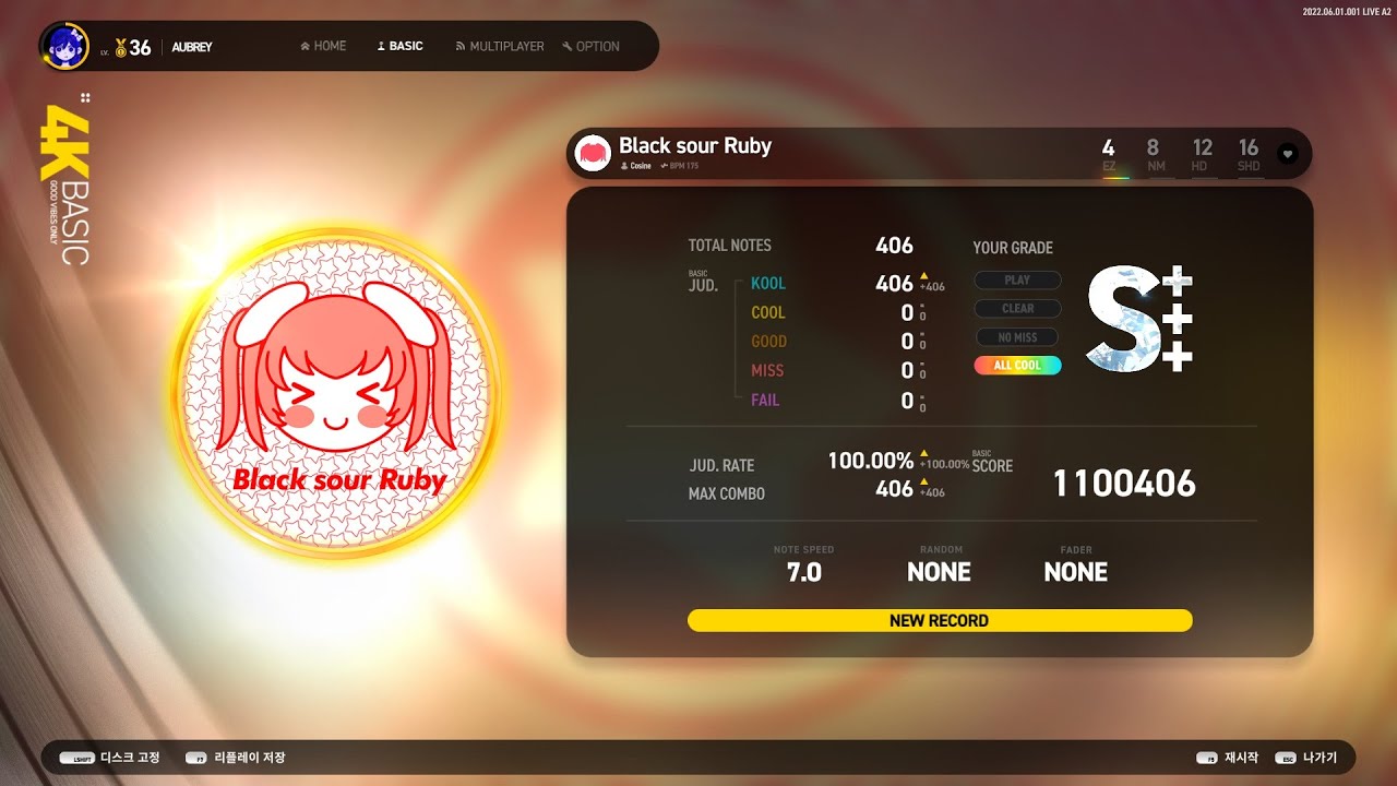 [EZ2ON REBOOT : R] {B} Black sour Ruby 4K EZ 4 - YouTube