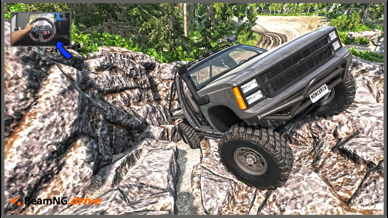 Realistic Rock Crawling BeamNG drive - YouTube