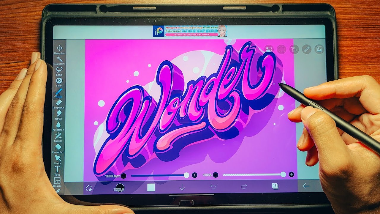 Digital Hand Lettering Process (Timelapse) - Wonder - YouTube