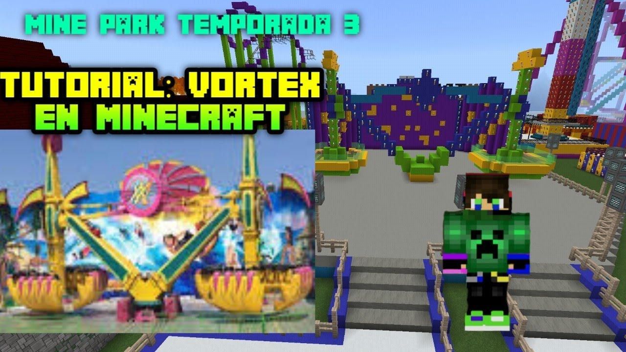 Cómo hacer al Vortex (atracción) en Minecraft ||| mine park temporada 3 ...
