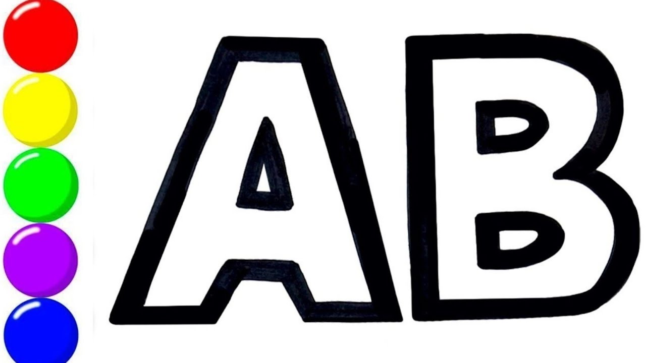 DRAWING AB LETTERS FOR KIDS/Easy Drawing - YouTube