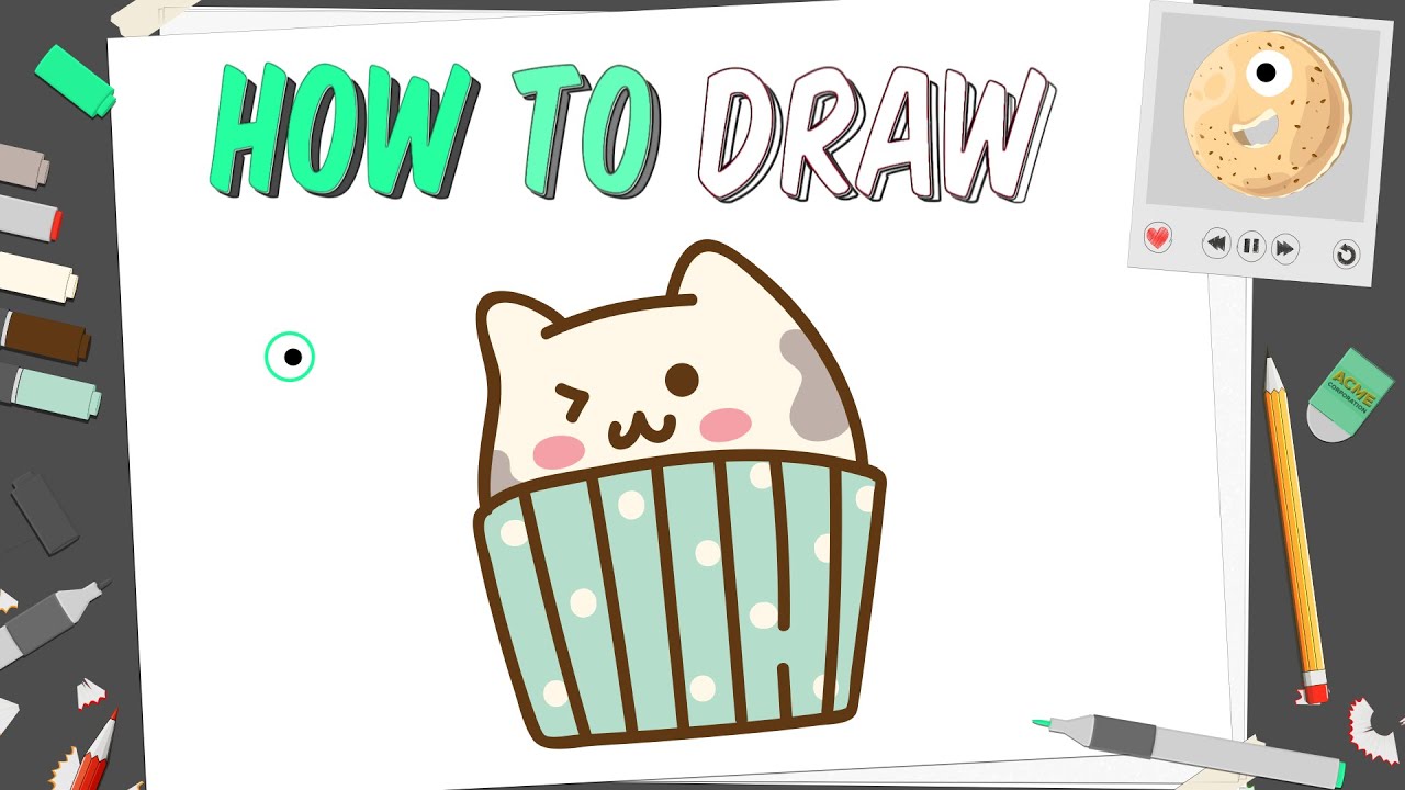 How to Draw a Cat Pie - YouTube