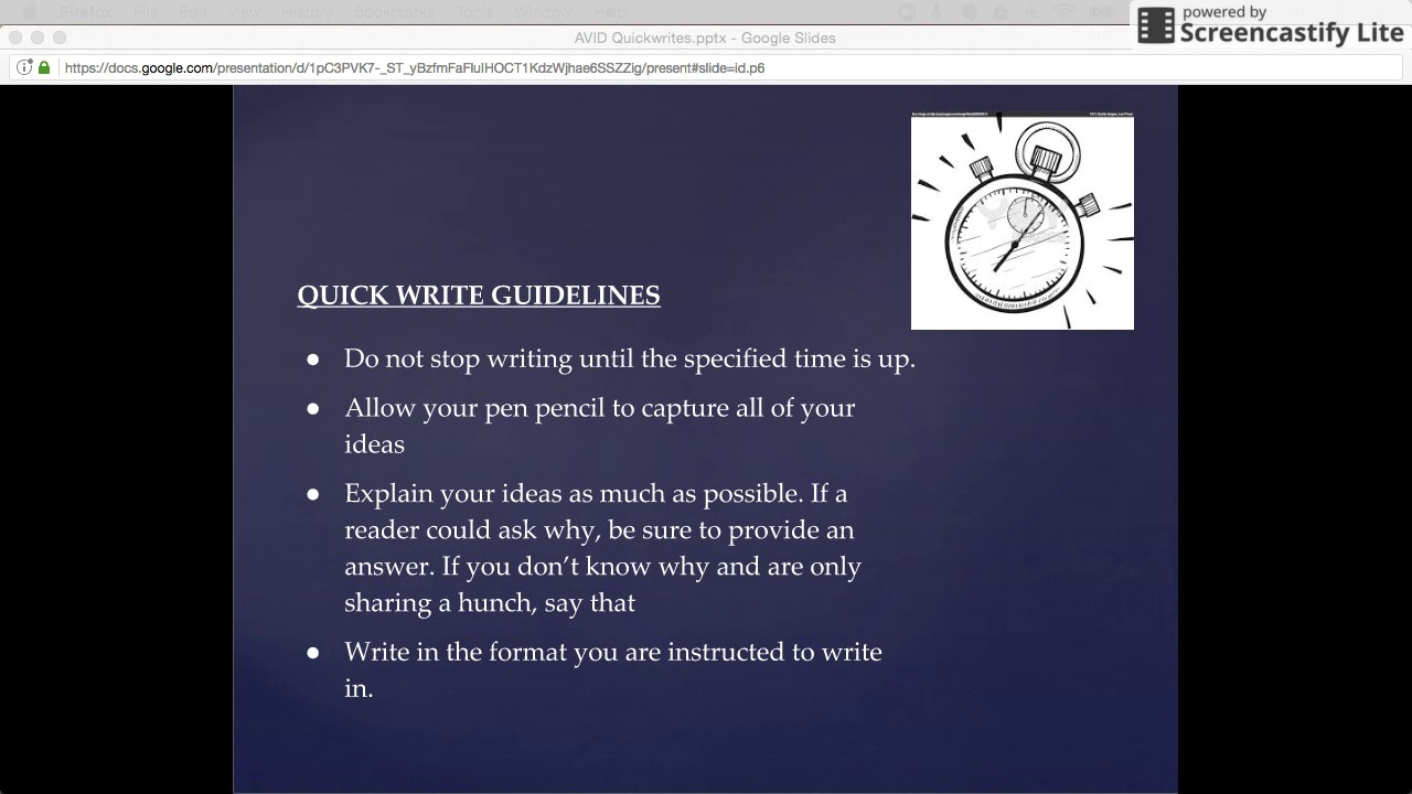 How to do a Quickwrite - YouTube