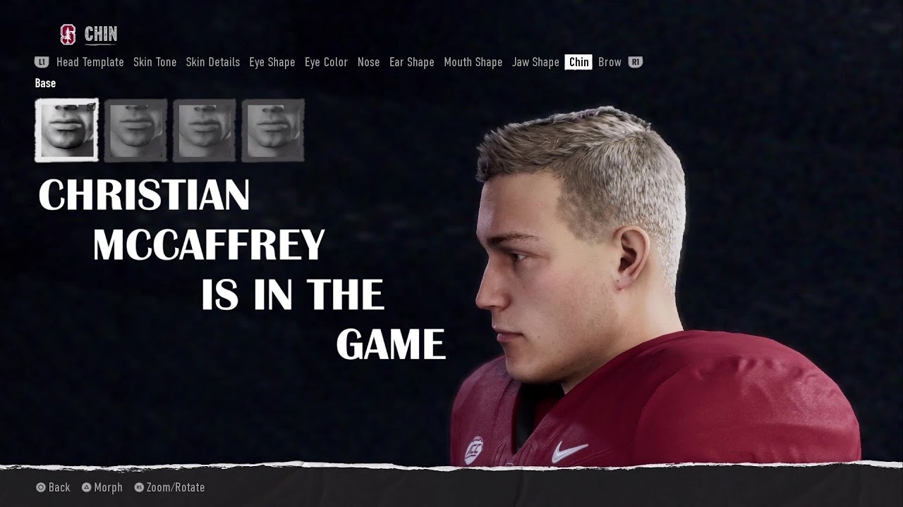 COLLEGE FOOTBALL 25 - CHRISTIAN MCCAFFREY - FACE CREATION - STANFORD ...