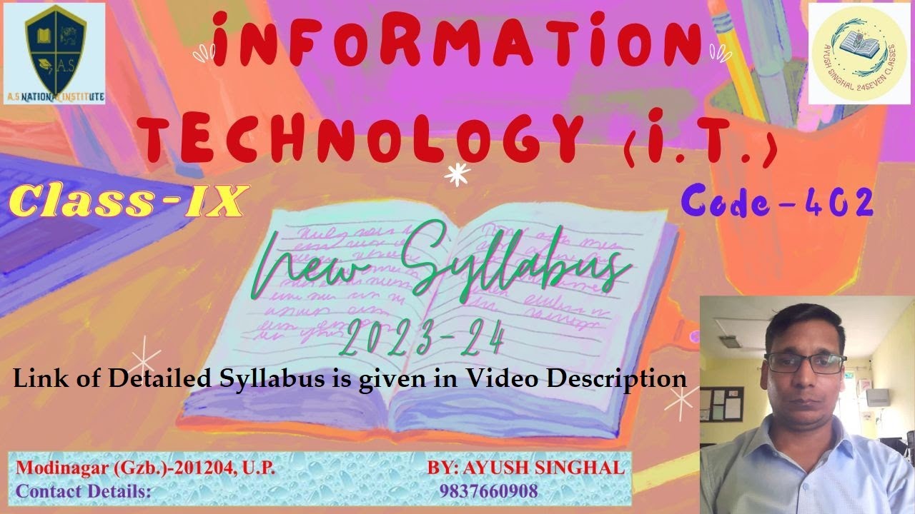 IT Syllabus Session 2023-24 || Information Technology (402) || Class-9 ...