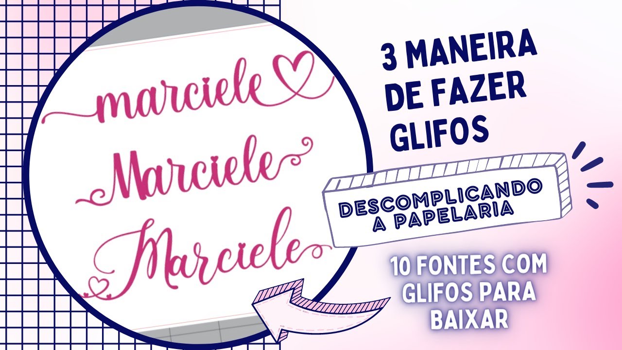 3 MANEIRAS DE COLOCAR GLIFOS NAS LETRAS - YouTube