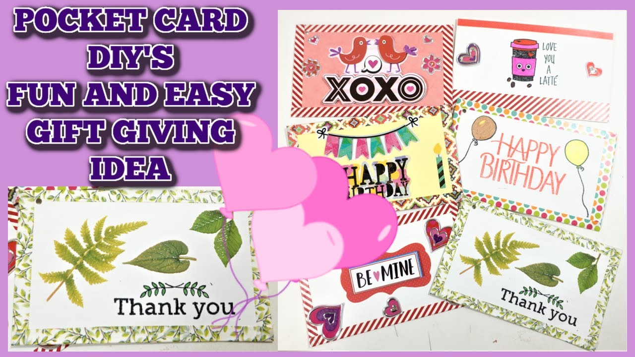 POCKET CARD DIY'S FUN AND EASY PROJECT - YouTube