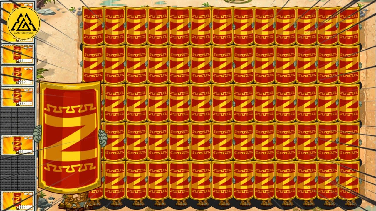 Pvz 2 Every Plants Vs Roman Shield Zombie With Only 1 Strength - YouTube