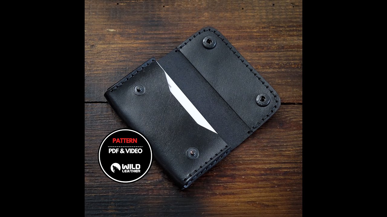 Easy to do Leather Business Card Holder with a pattern - YouTube