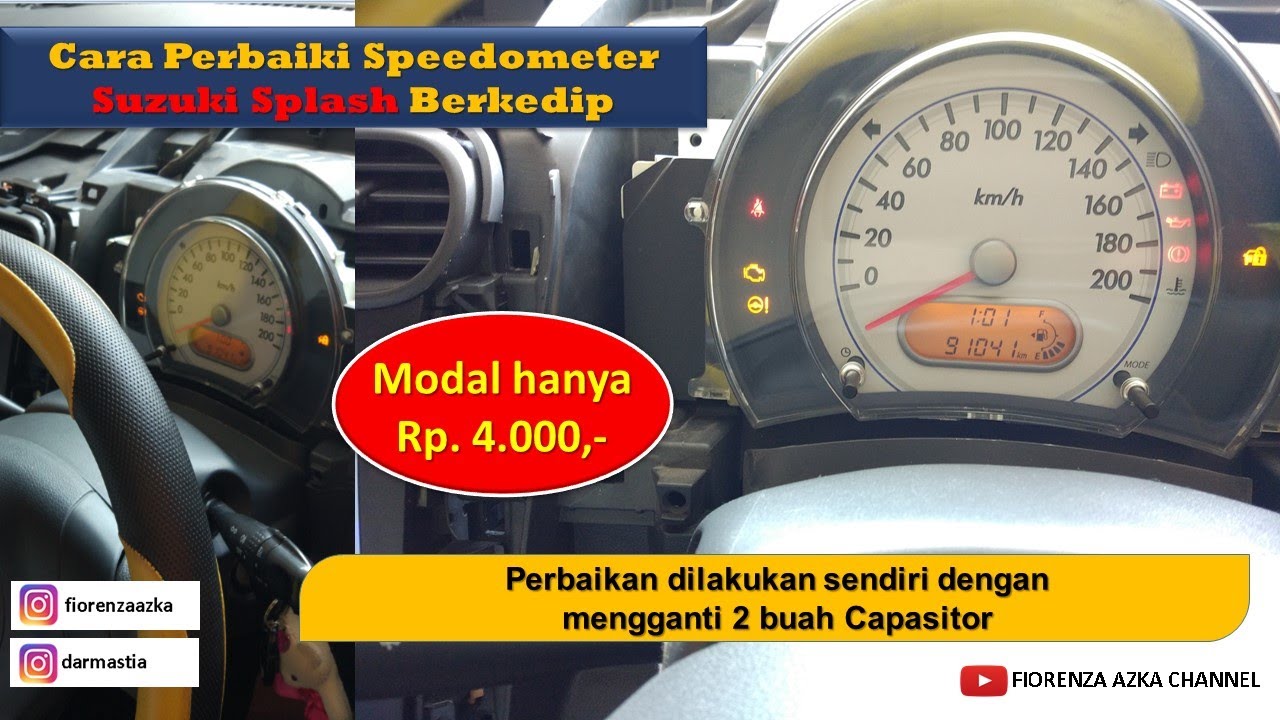 CARA MEMPERBAIKI SENDIRI SPEEDOMETER SUZUKI SPLASH BERKEDIP - YouTube