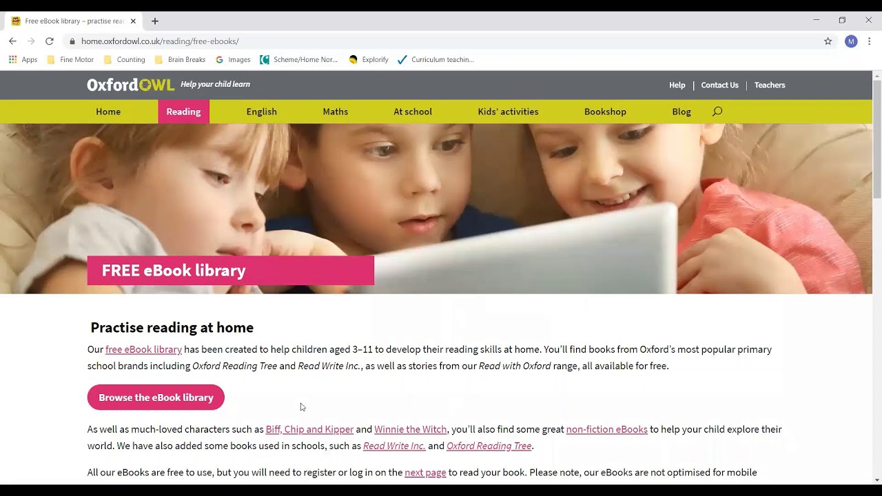 How to Access Oxford Owl's Free eBook Library - YouTube
