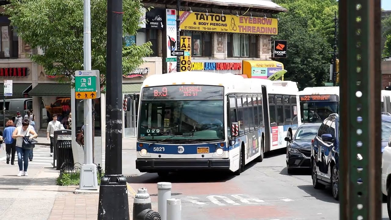 MTA New York City Bus: 2011 Nova Bus LFS Articulated #5823 on the Bx9 ...