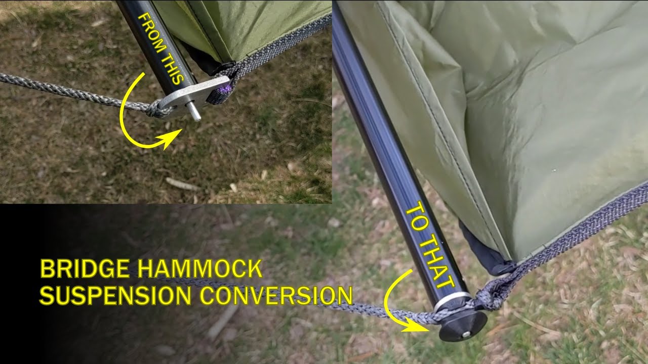 Convert Your Bridge Hammock From Metal Hardware to Bridge Buttons - YouTube