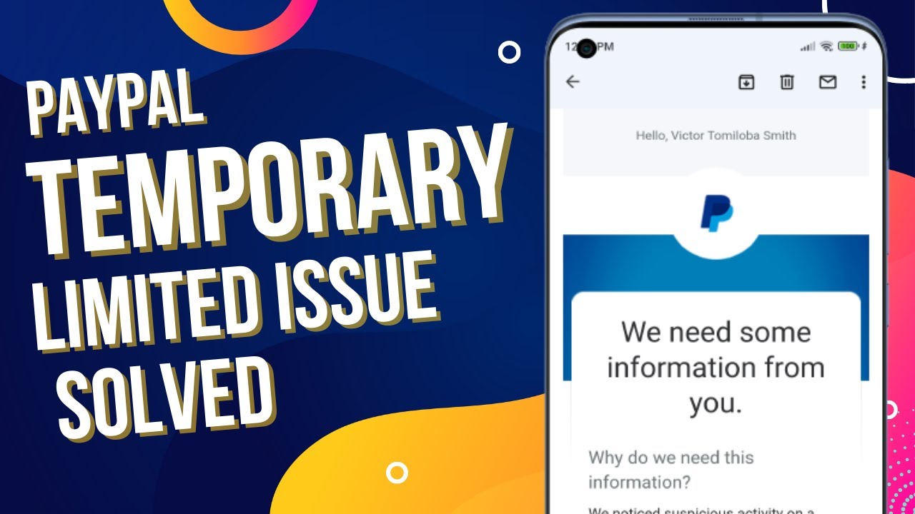 Resolve and Restore PayPal Temporarily Limited Issue on your PayPal ...