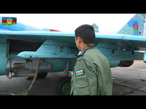 MiQ-29 və Su-25 təyyarələrinin ekipajları ilə taktiki-uçuş təlimi keçirilib