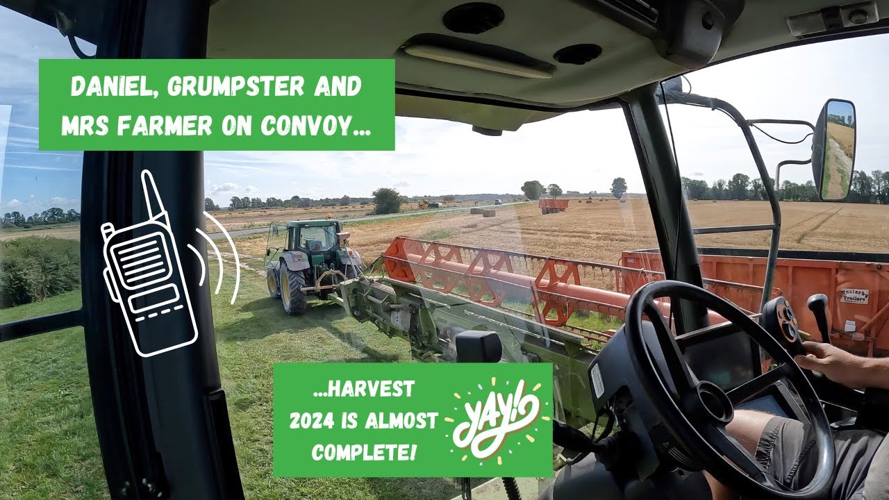 Convoy to the field with Daniel, Grumpster and Mrs Farmer. Harvest 2024 - Fenland Farming ...