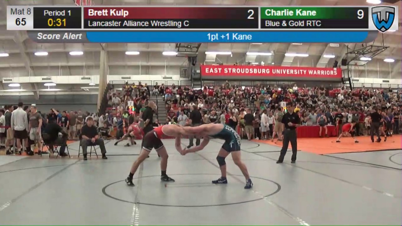 1020 Open Men 65 KG Brett Kulp Lancaster Alliance Wrestling C vs ...