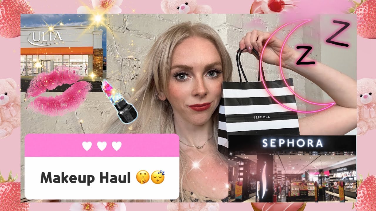 ASMR FOR SLEEP! 😴 Sephora & Ulta Makeup Haul 💄💤 Soft Whispers - YouTube