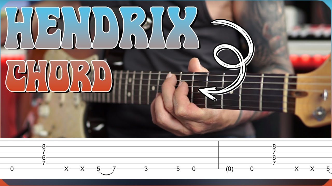 This POWERFUL RIFF uses the HENDRIX CHORD ! // Rhythm & Solo with TABS ...