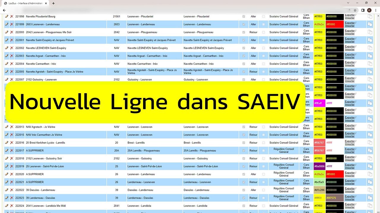Comment Mettre en Production une Nouvelle Ligne dans le SAEIV Spec ...