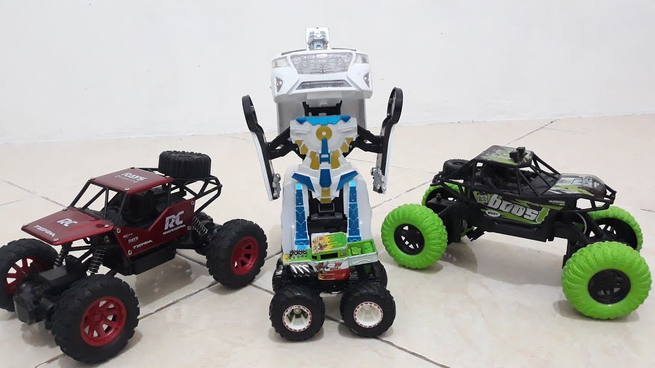 ANTARA MOBIL ROBOT, MOBIL REMOT CONTROL HIJAU DAN MERAH..!!! - YouTube