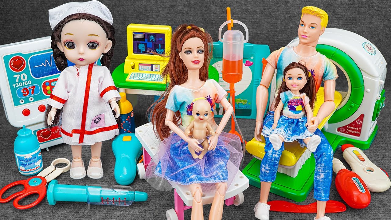 50 Minutes Satisfying Ambulance Rescue Playset Toys, First Aid Playset ...