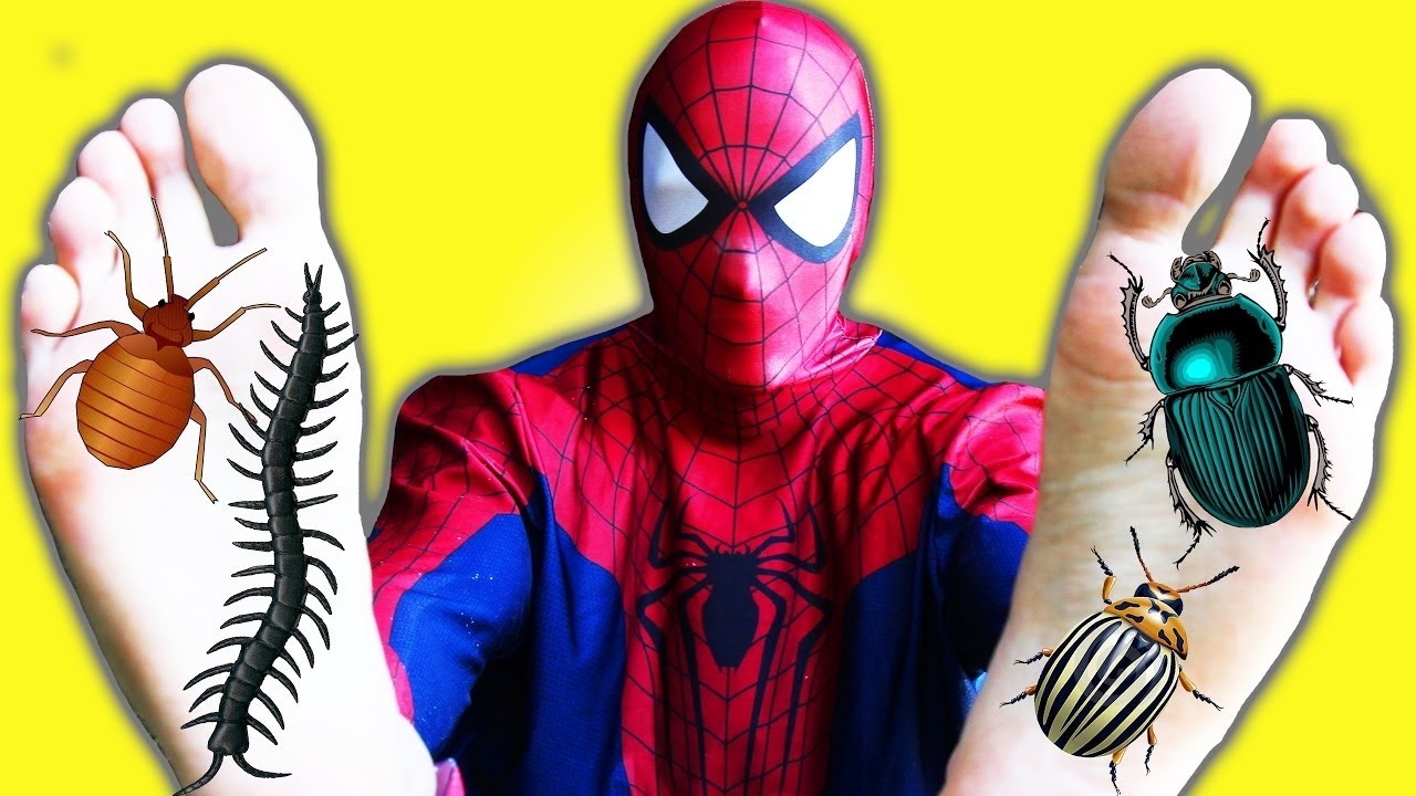Spiderman HAS GROSS FEET! With Frozen Elsa & Pink Spidergirl Joker ...