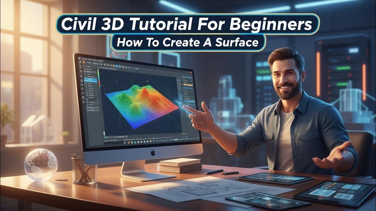 Civil 3D Tutorial For Beginners: How To Create A Surface - YouTube