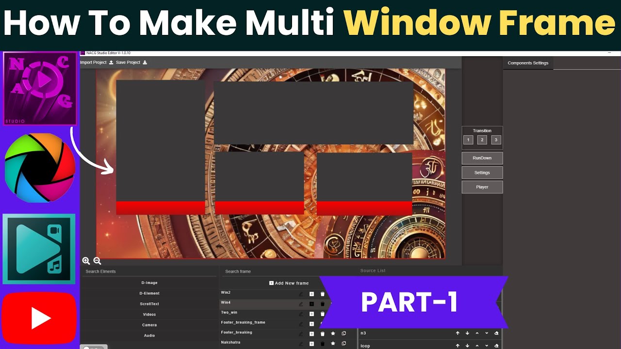 How to make multi window frame in Nacg | how to make frame | PART-1 # ...