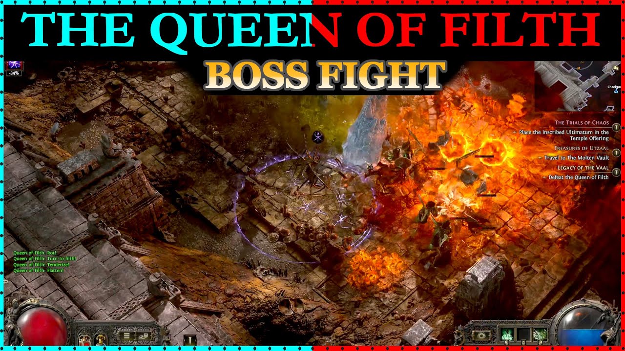 The Queen of Filth - Path of Exile 2 Boss Fight - YouTube