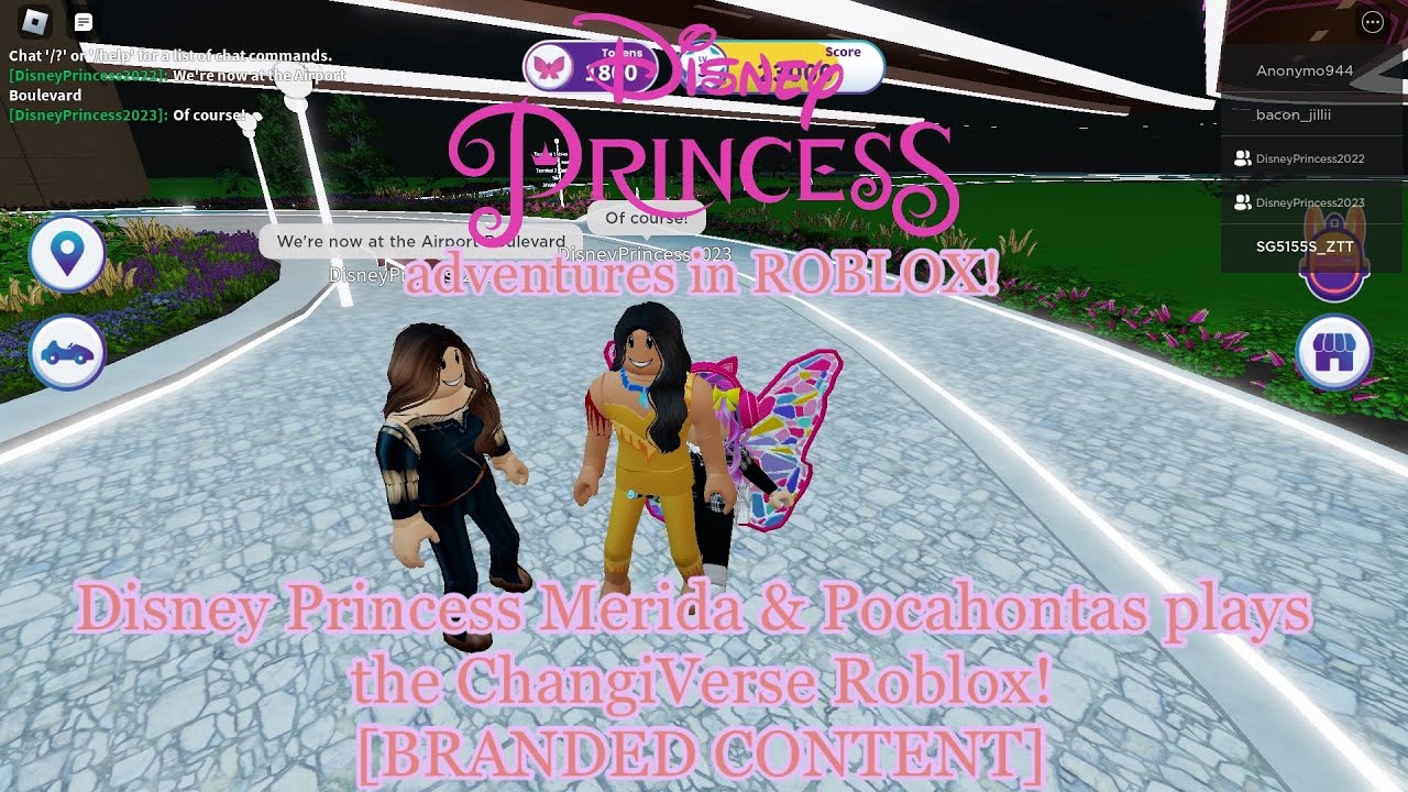 Disney Princess Merida & Pocahontas plays the ChangiVerse Roblox ...