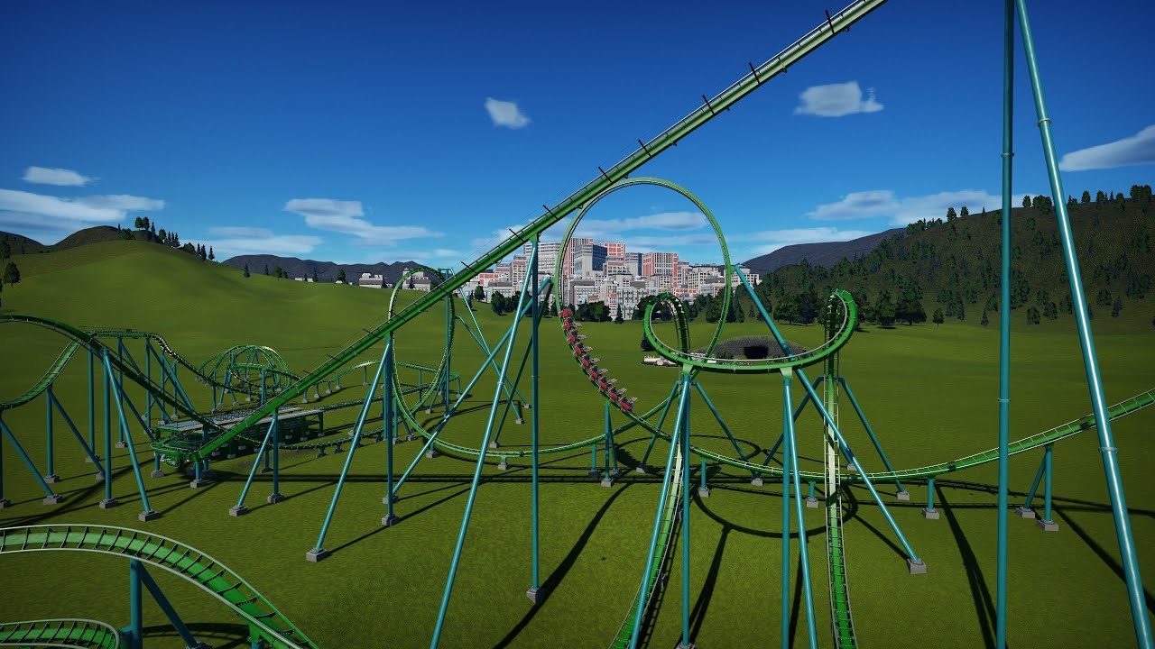 Forceful B&M Sit Down Coaster | POV | Planet Coaster Roller Coaster - YouTube