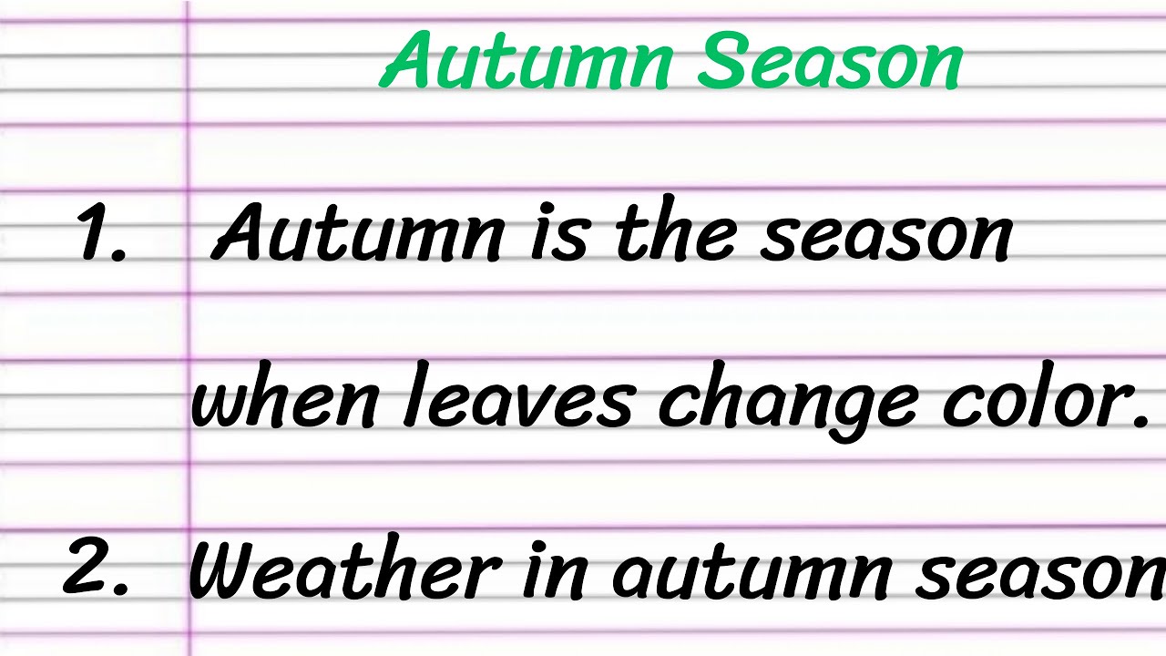 Autumn Season Essay in English 10 Lines || 10 Lines Essay on Autumn ...
