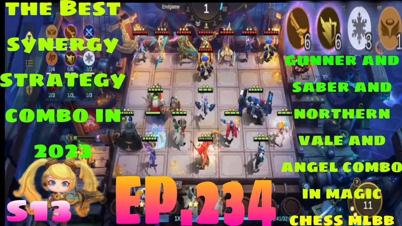 EP. 234 MAGIC CHESS MLBB GUNNER & SABER & NORTHERN VALE & ANGEL COMBO ...