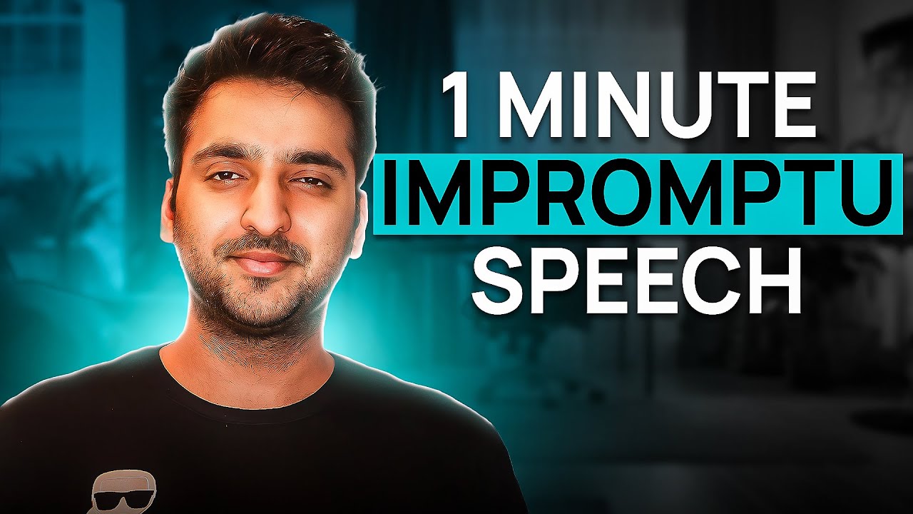 How to speak for 1 minute (without preparation) - YouTube