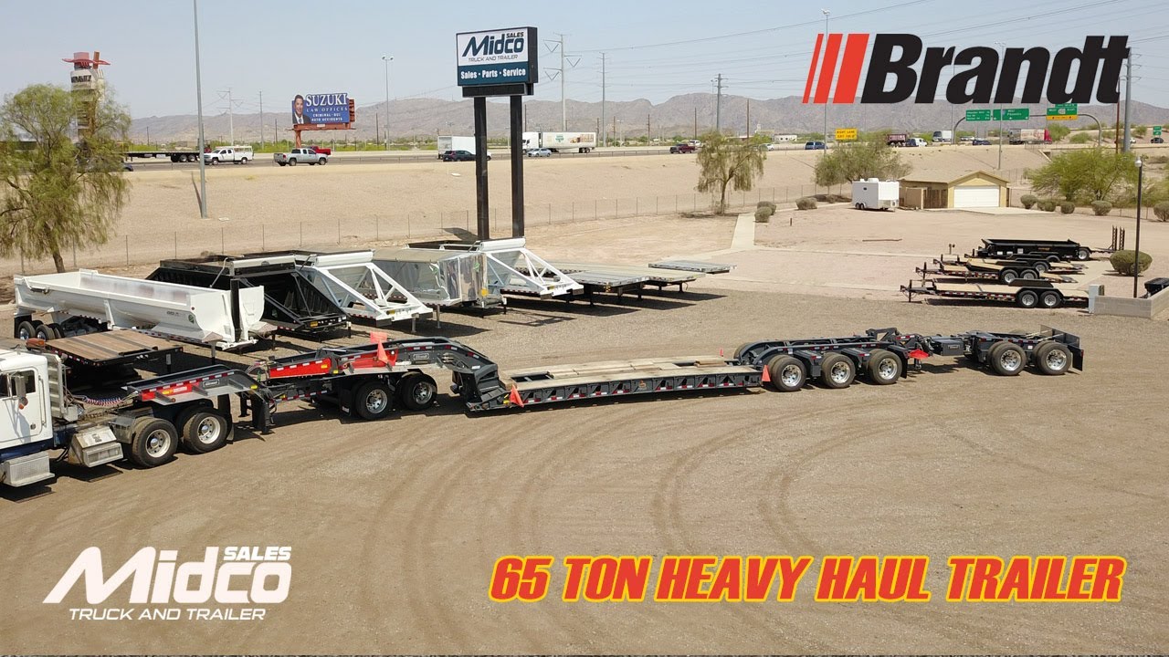 Brandt Lowboy Trailer, Jeep & Booster - 65 Ton Heavy Haul Transporter ...