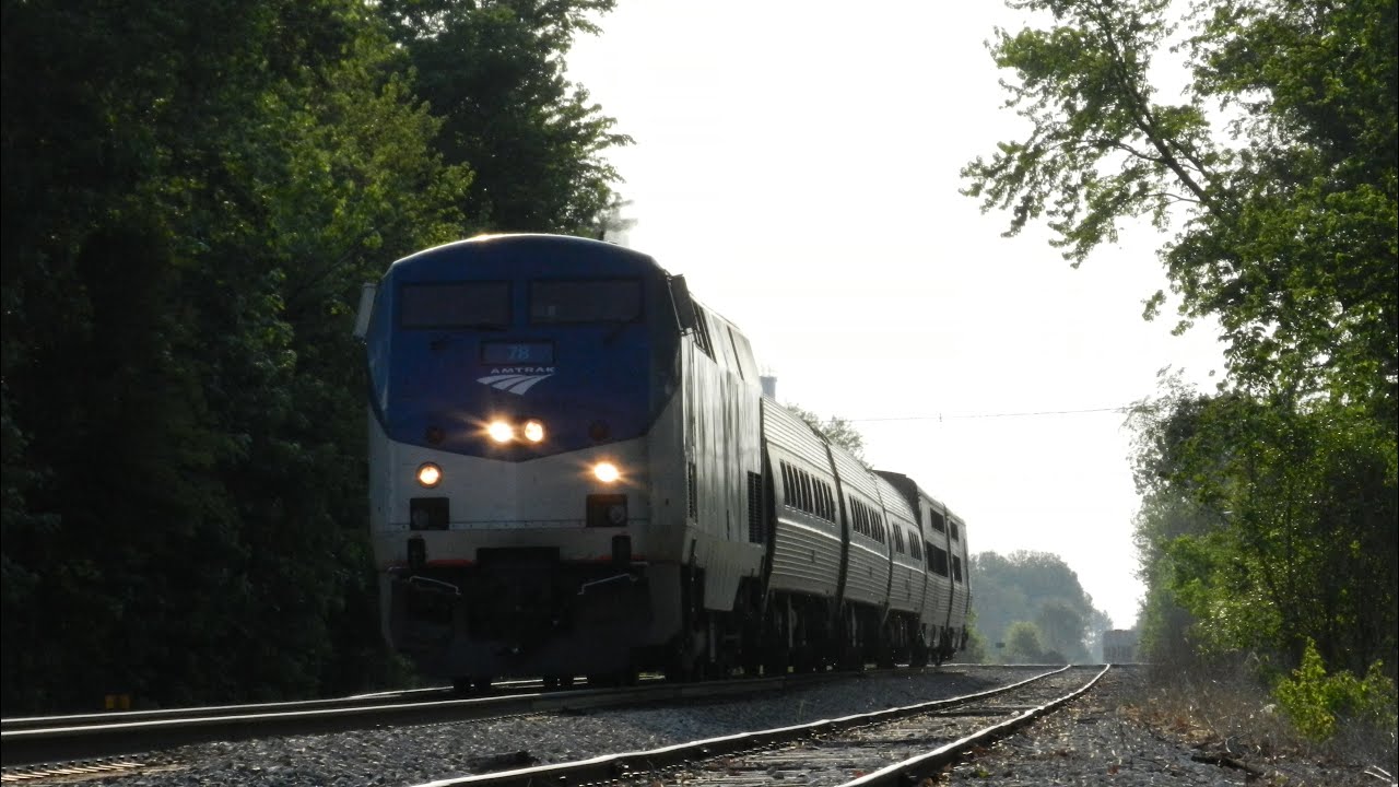 Amtrak P051-19 w/ AMTK 78 speeding into Rensselaer, Indiana - YouTube