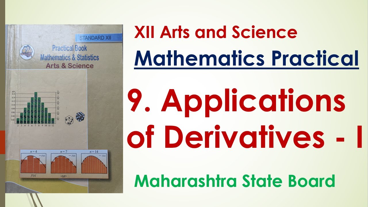 XII Mathematics Practical | 9. Applications of Derivatives - I - YouTube