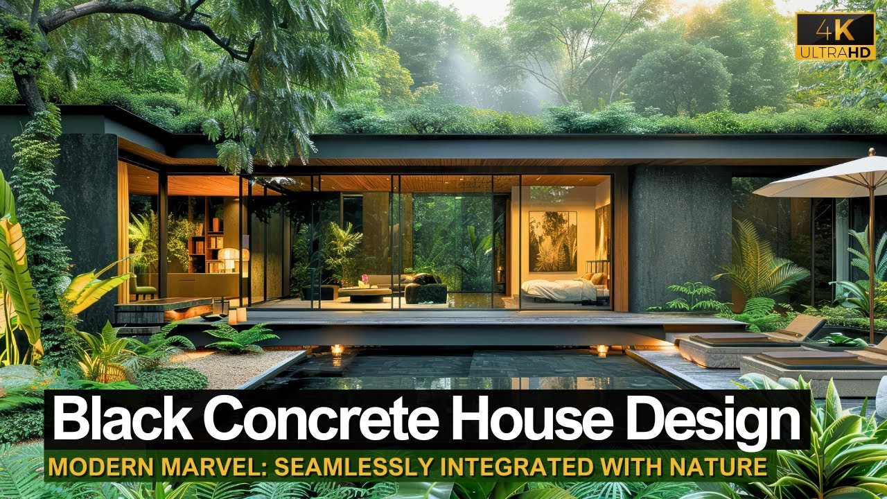 Modern Marvel: A Closer Look at the Black Concrete House Seamlessly ...