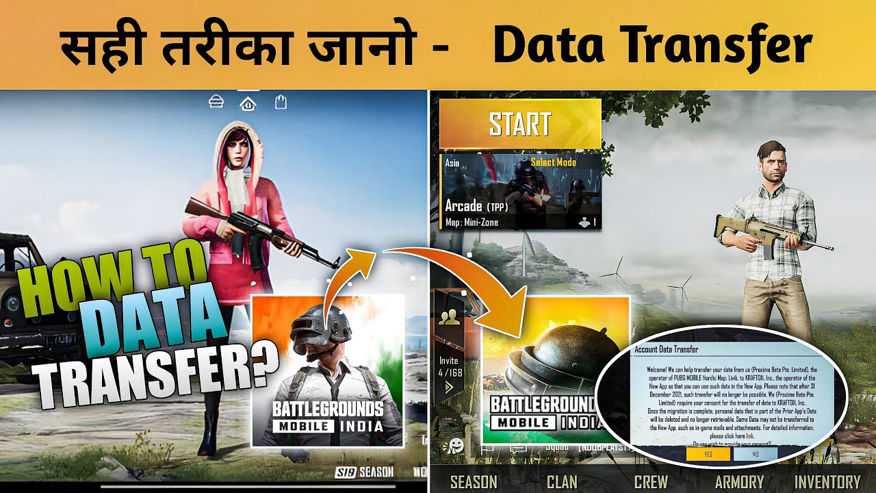 ☑️ BGMI Data Transfer Now : How To Transfer Data BGMI To New BGMI ...