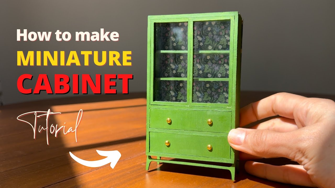 DIY Miniature Cabinet | Dollhouse Furniture | Tutorial for Beginners ...