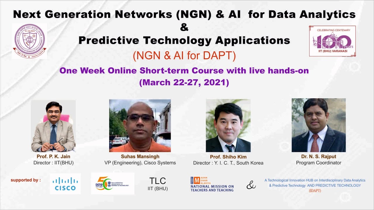 Online Short term course on NGN & AI for DAPT (22 March 2021) - YouTube