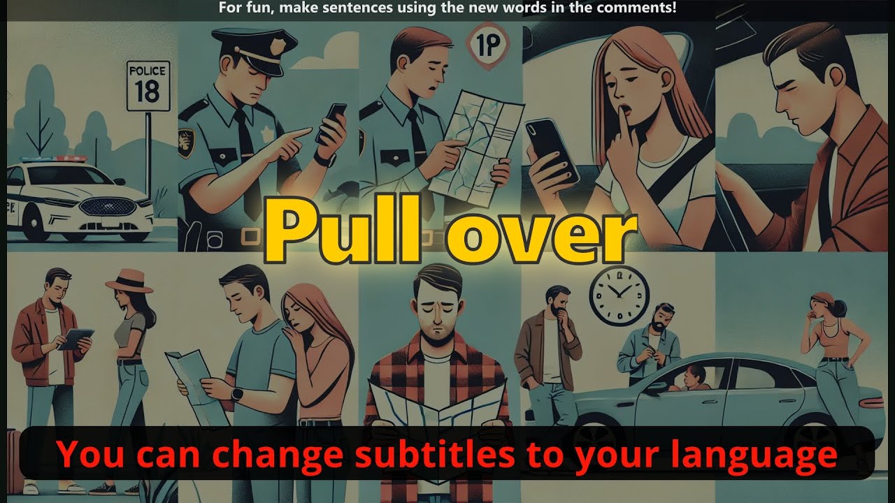 Pull over meaning with 5 examples - YouTube