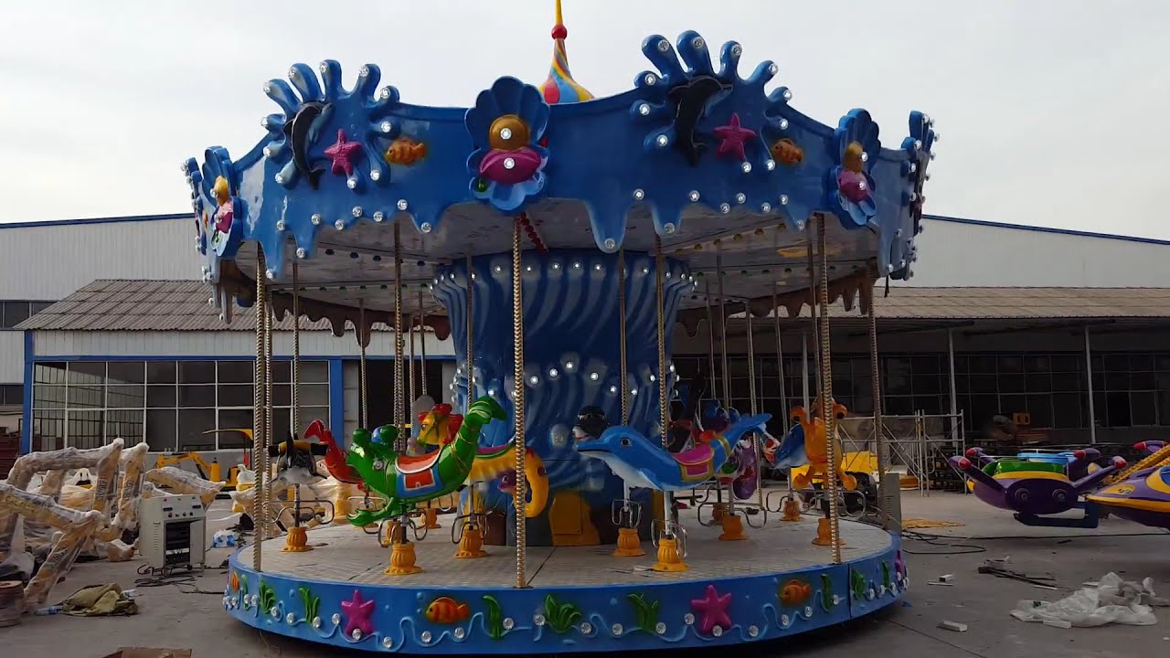 Sea Carousel Rides for Kids #oceancarousel #bestonrides - YouTube
