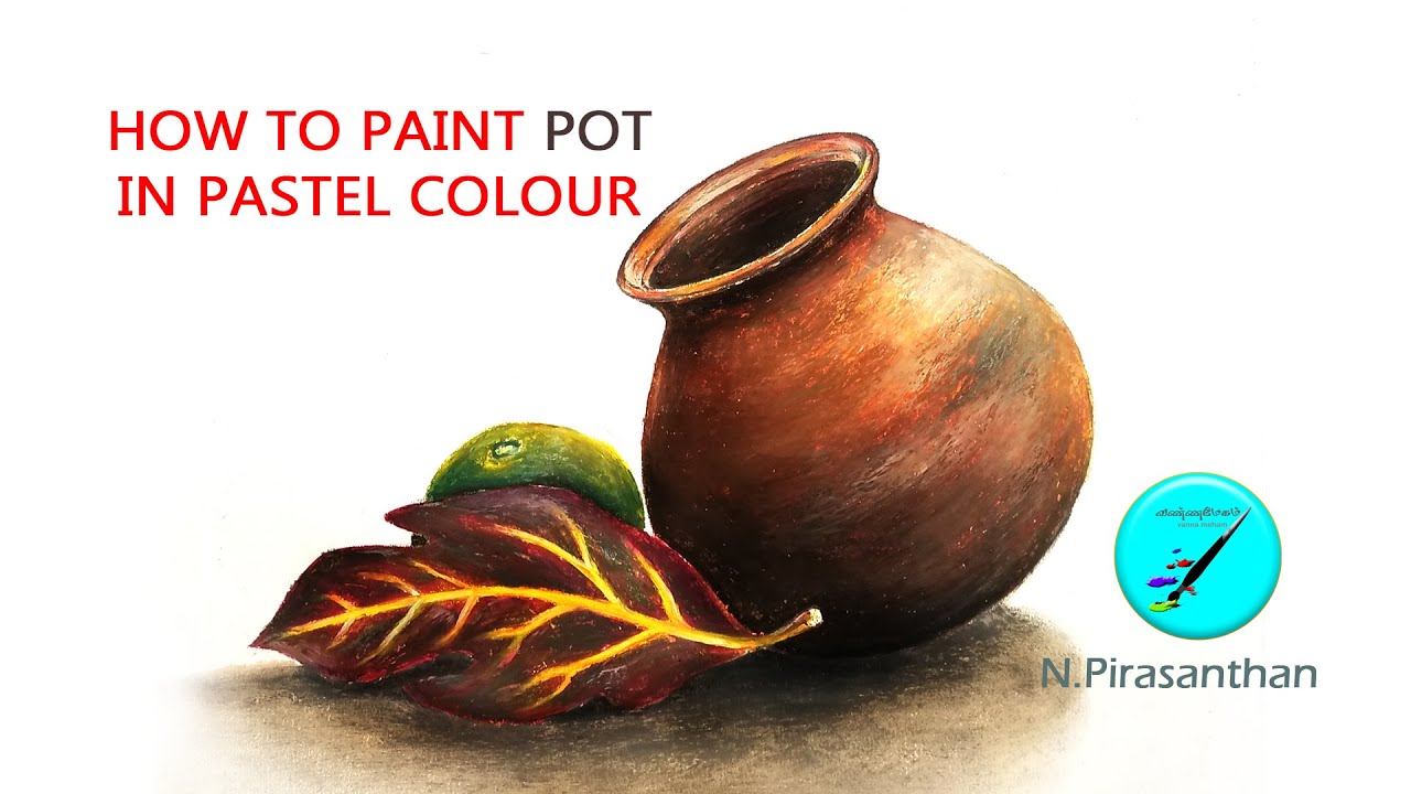 HOW TO PAINT POT IN PASTEL COLOUR - YouTube