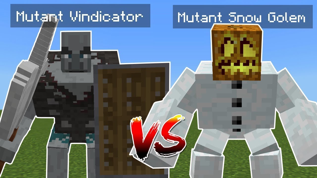 Mutant Vindicator vs Mutant Snow Golem | Minecraft - YouTube